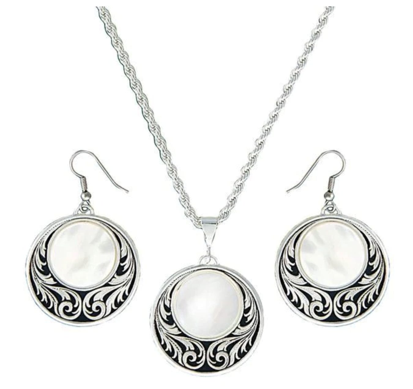 Montana Jewellery Set – Silver Prairie Under a Full Moon – Hayes & Co